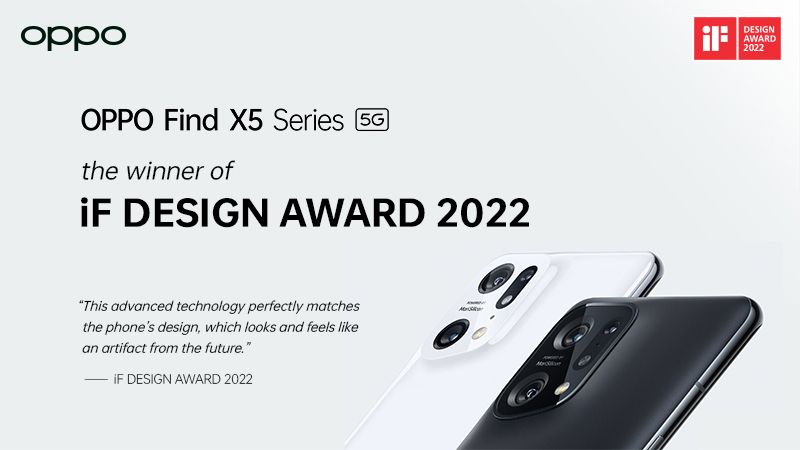 OPPO wint 3 iF Design Awards voor Find X5 Series en Find N | OPPO Belgium