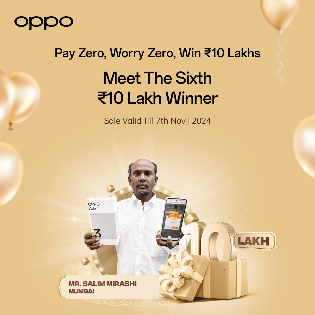 OPPO India Announces ₹10 Lakh Diwali Raffle Winners | OPPO India